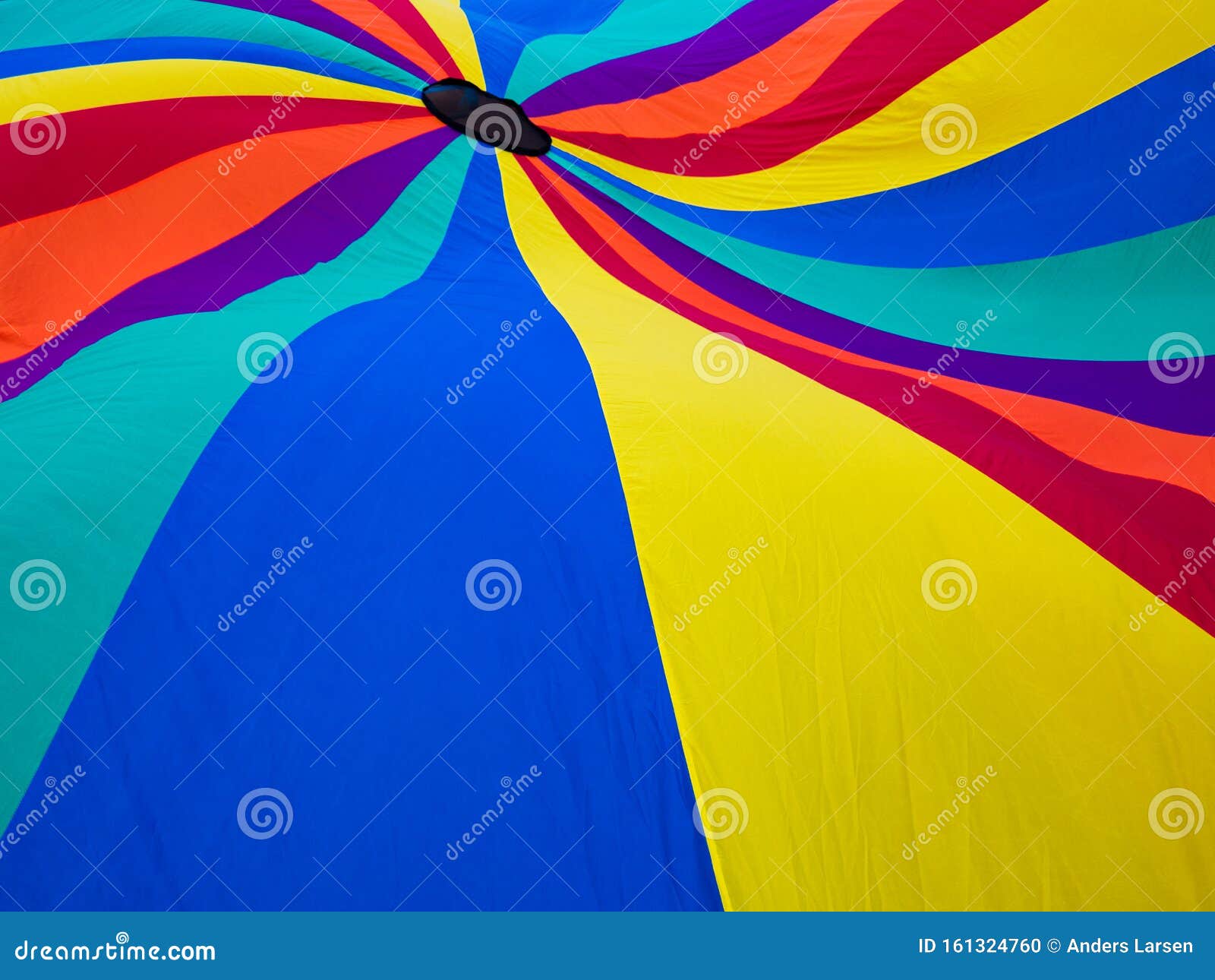 Detail of a Colorful Parachute Stock Photo - Image of black, flying ...