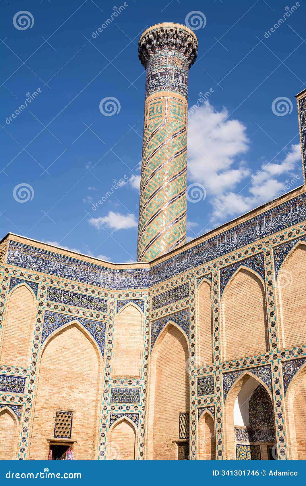 Detail of the Column in the Gur Emir Mausoleum in Samarkand Stock Photo ...