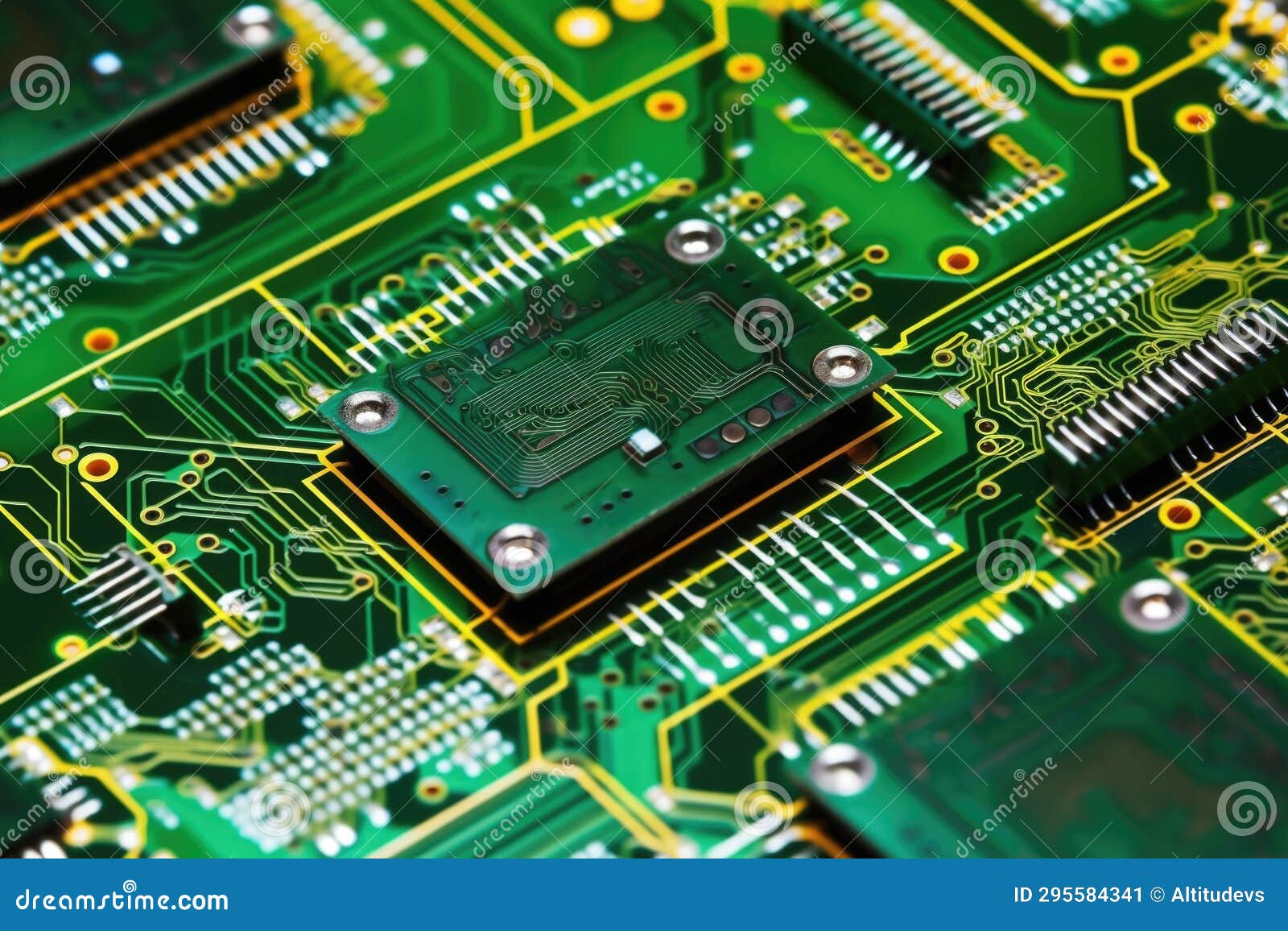 Detail of Complex Circuit Board Assembly Stock Illustration ...