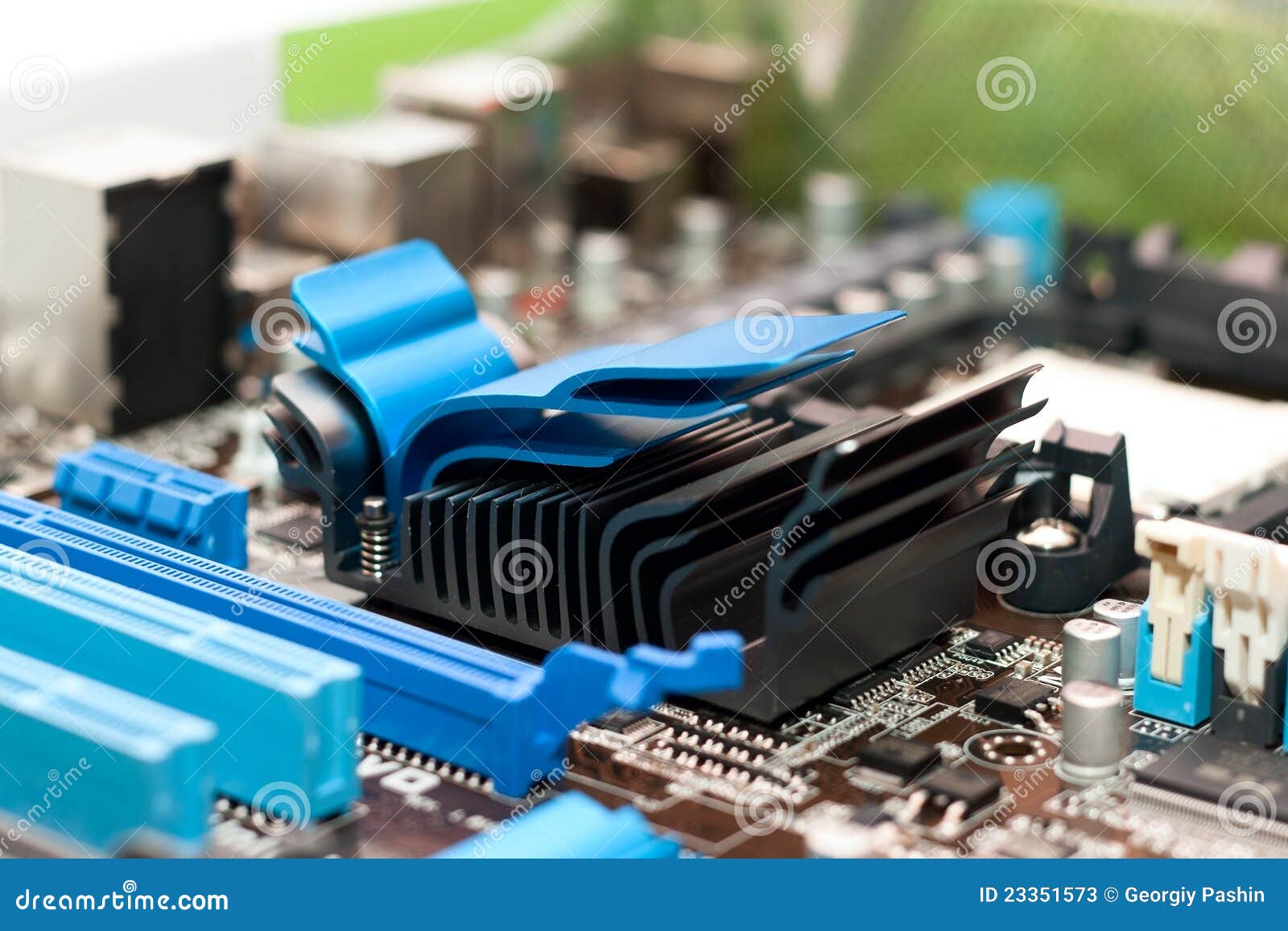 Detail of the Computer Motherboard Stock Image - Image of detail, high ...