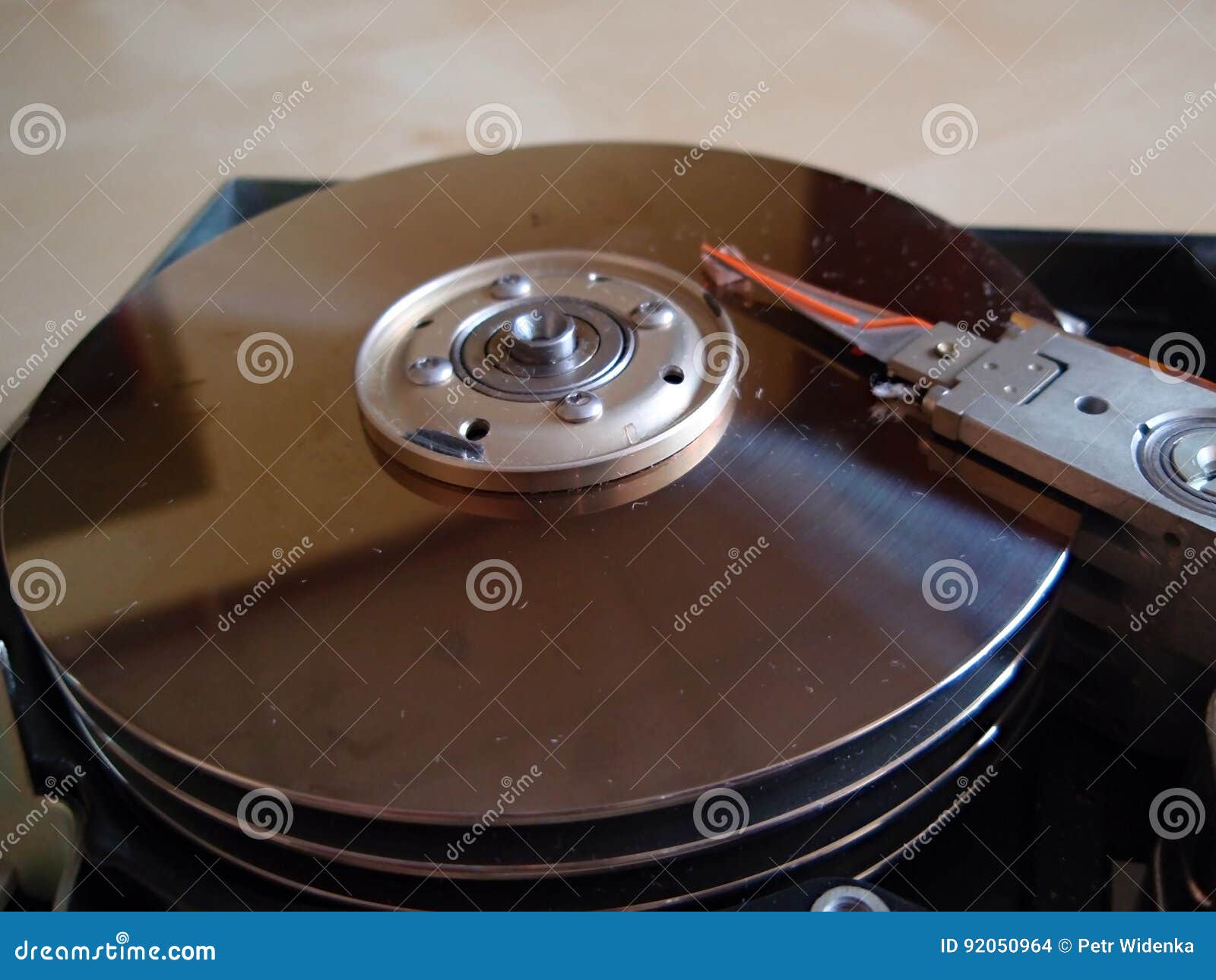 Detail computer`s harddisk stock photo. Image of hard - 92050964