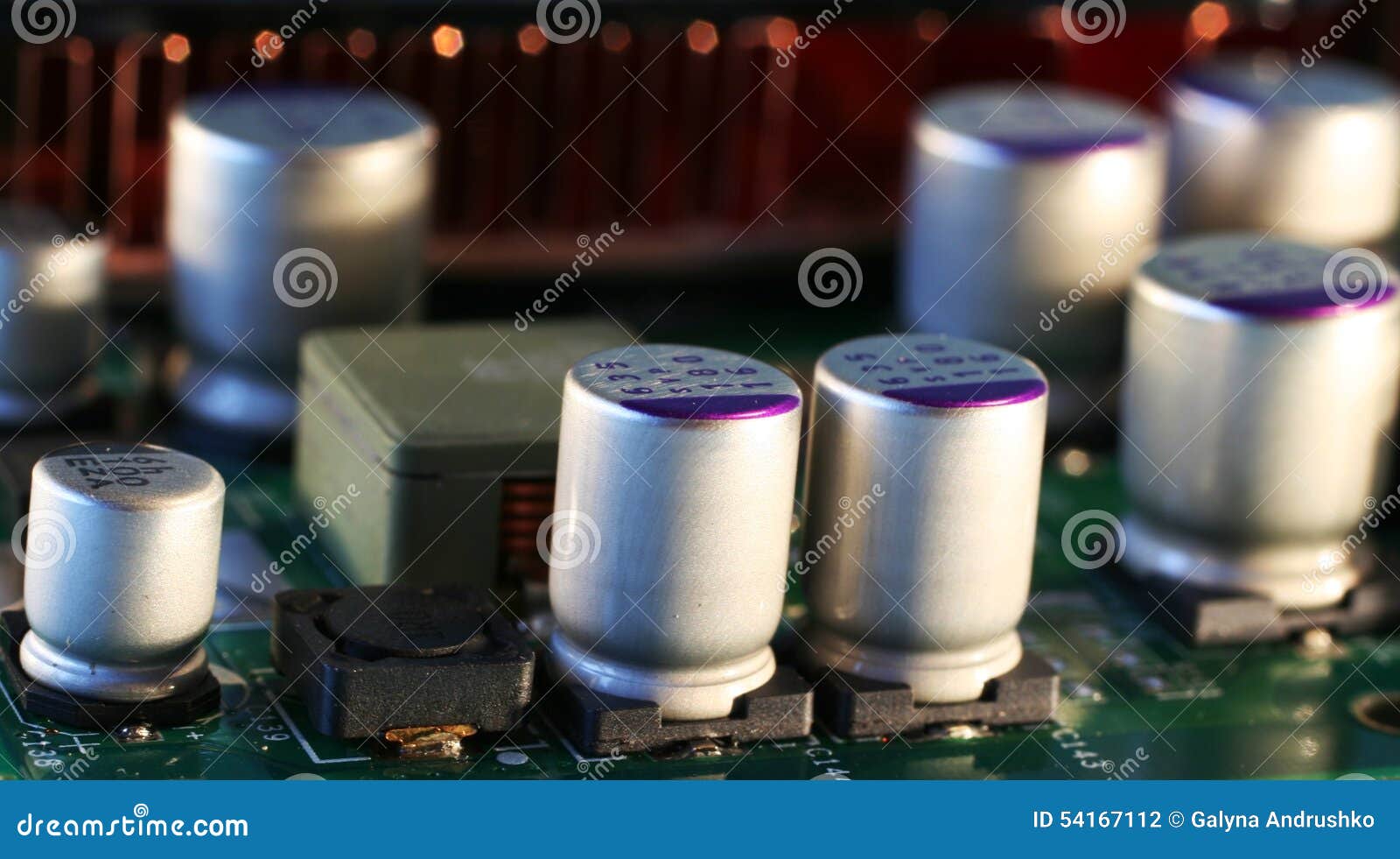 Detail stock photo. Image of heart, heatsink, capacitor - 54167112