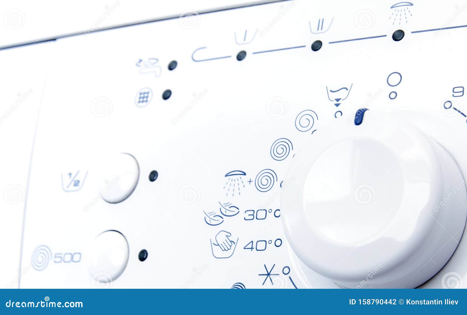 Detail from the Control Panel of an Automatic Home Washing Machine ...