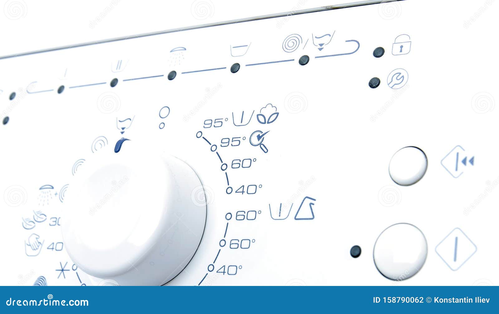 Detail from the Control Panel of an Automatic Home Washing Machine ...