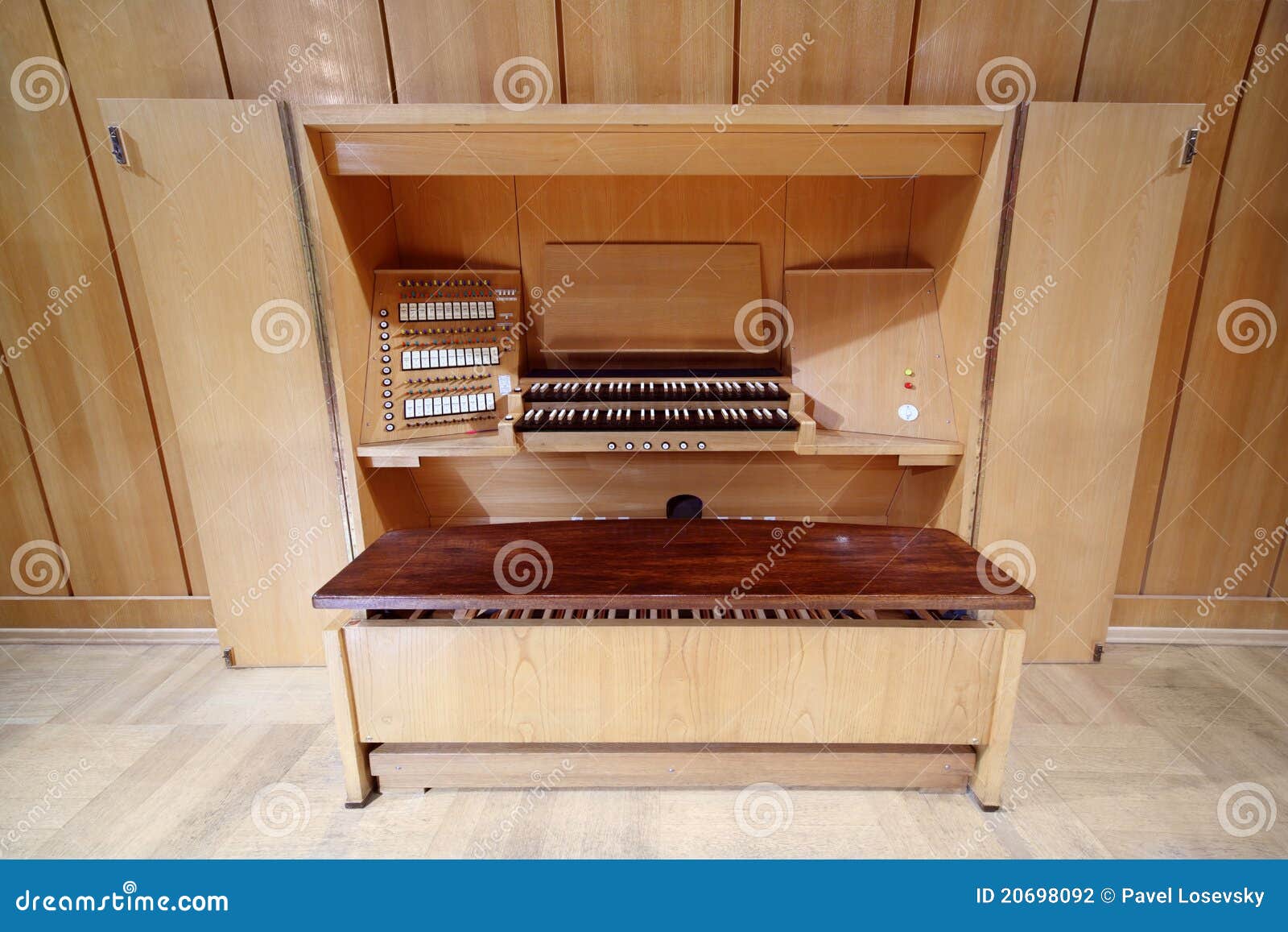 Detail of Control Panel of Massive Pipe Organ Stock Photo - Image of ...