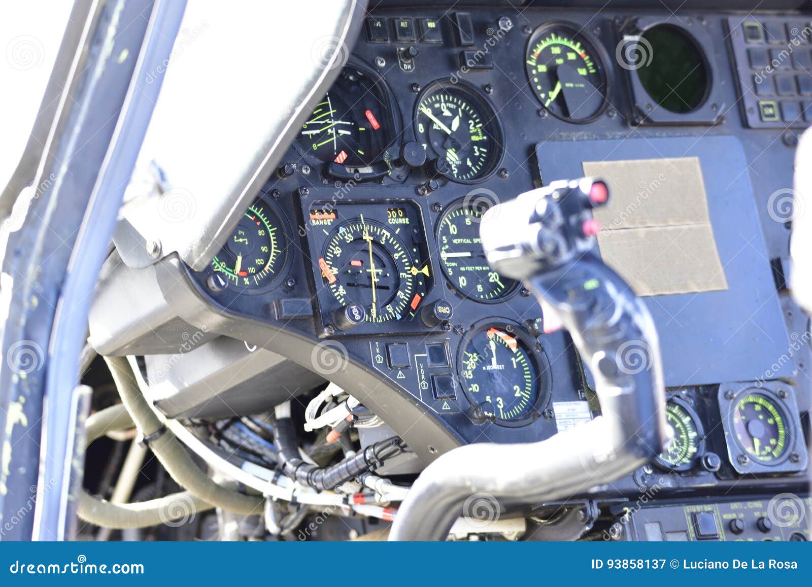 Detail of the Controls in the Cockpit of a Helicopter Stock Image ...