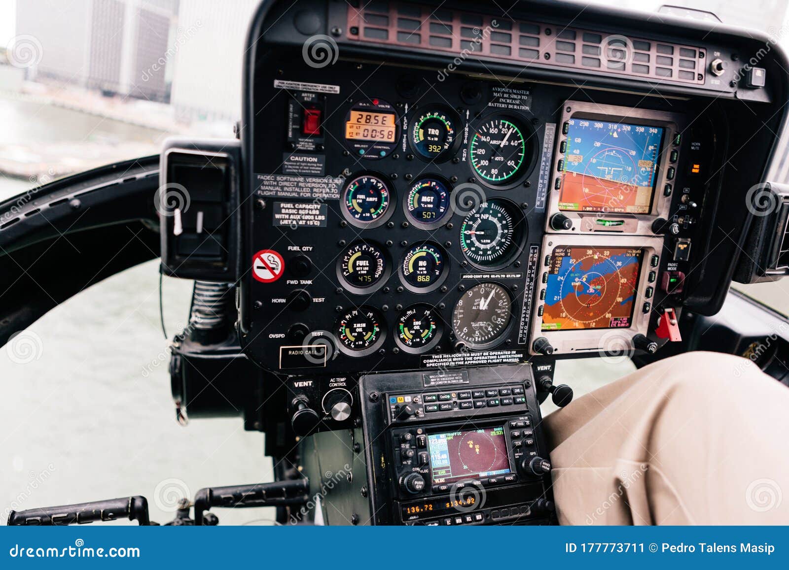 Detail of the Controls, Indicator Clocks and Controllers of a ...