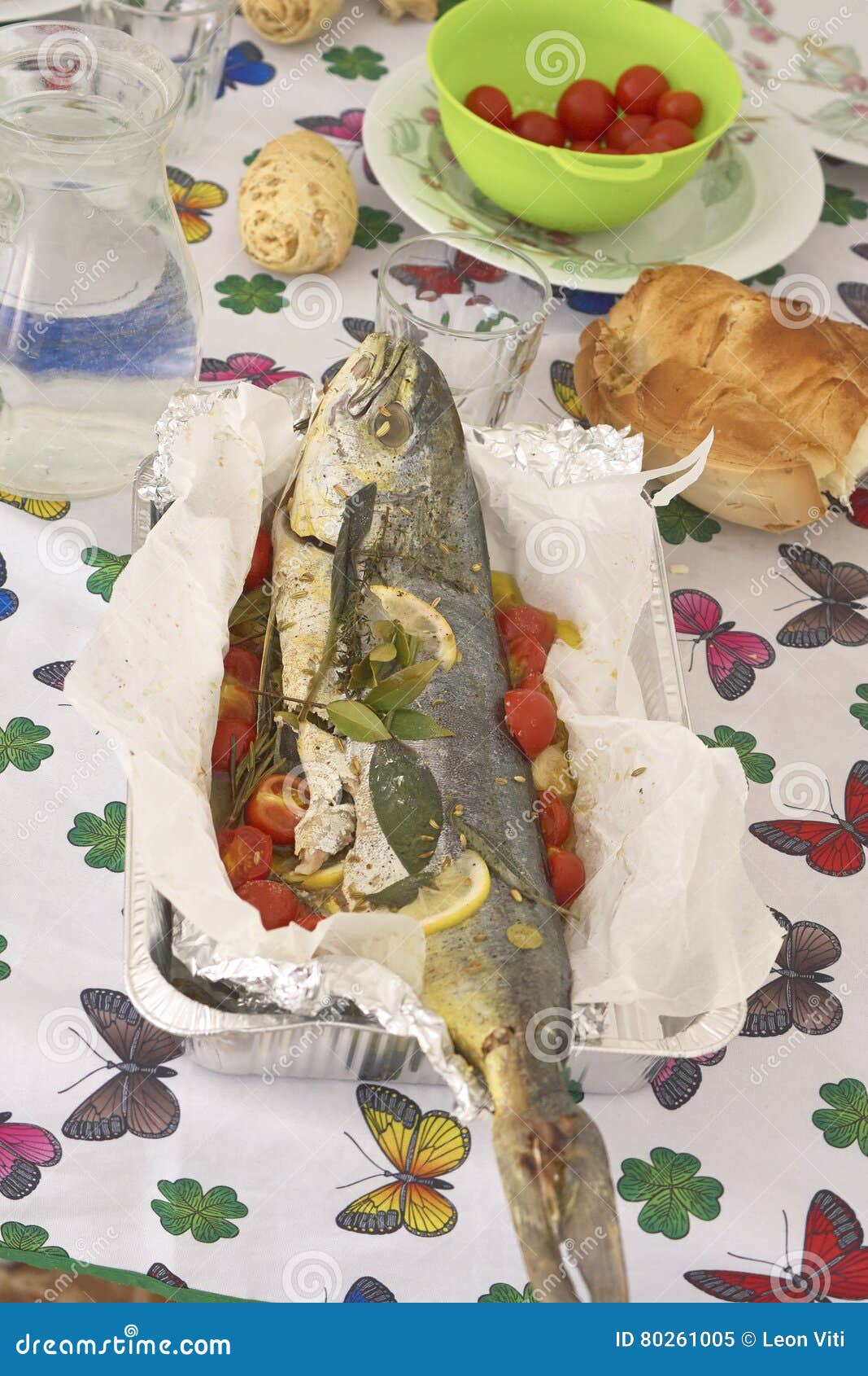 Detail of cooked lampuga stock image. Image of lampuki - 80261005