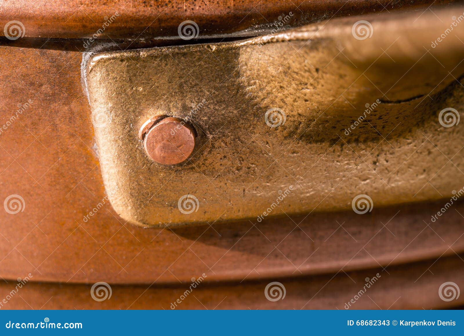 Detail of Cooper Pans Close-up Stock Image - Image of copper ...