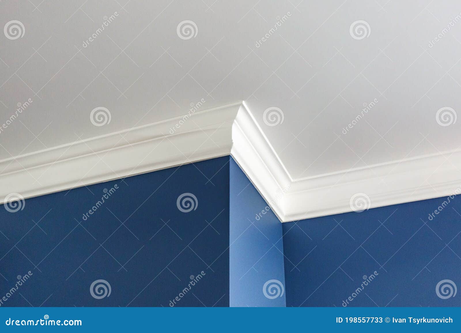 Detail of Corner Ceiling with Intricate Crown Molding Stock Image ...