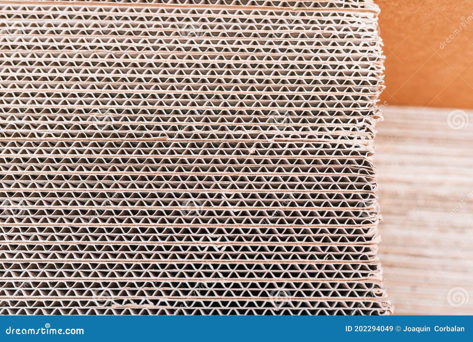 Detail of a Corrugated Cardboard Stacked in Sheets Stock Image - Image ...