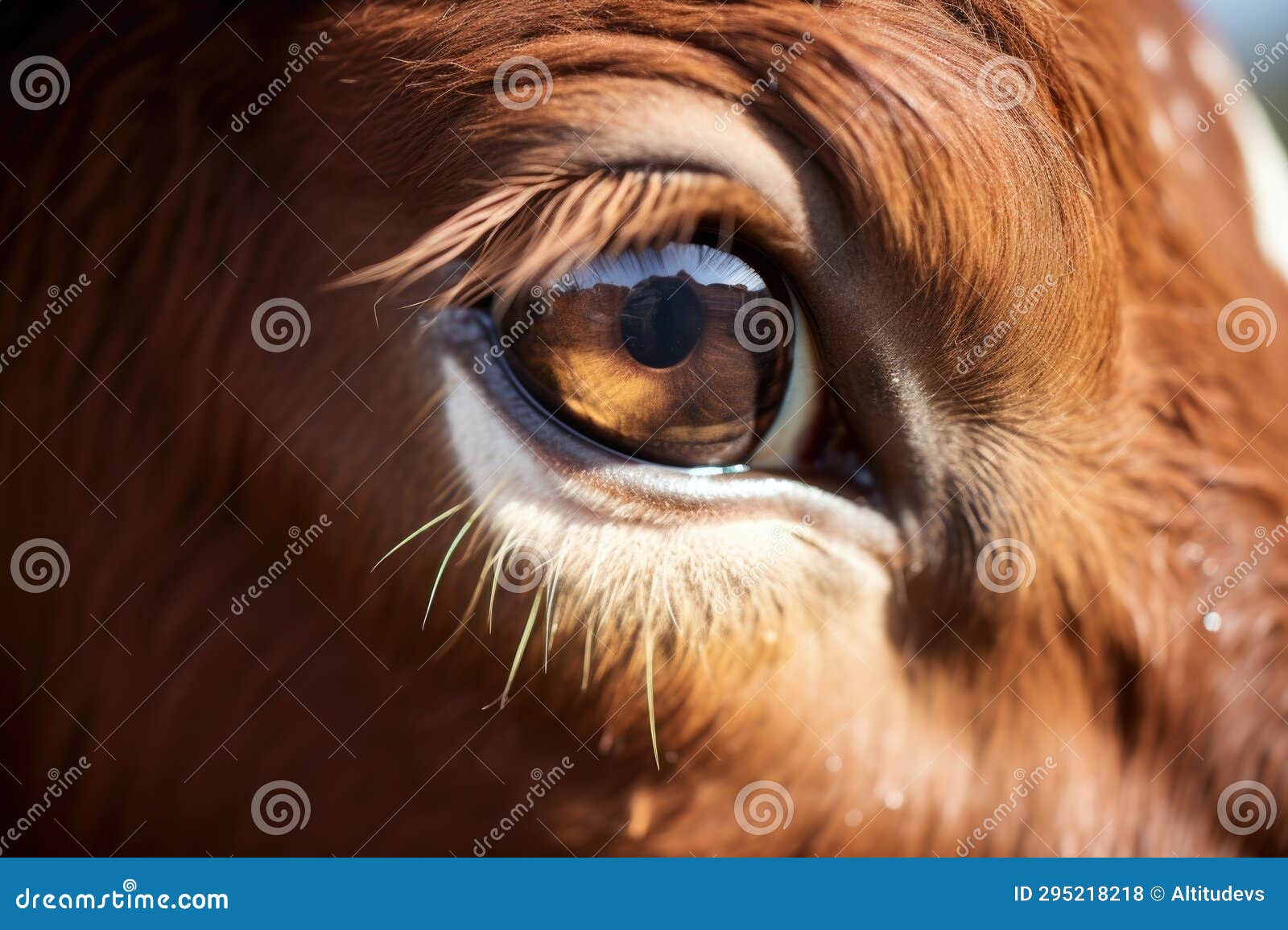 Detail of Cows Eye in a Close-up Stock Photo - Image of nature, white ...