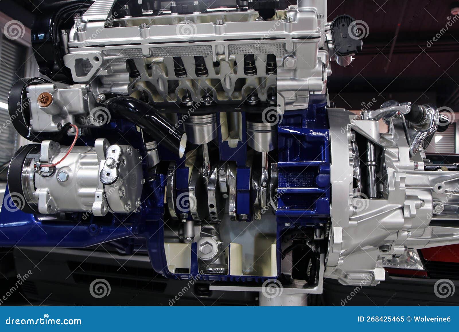 Detail of the Cross-section of the Petrol Combustion Engine Stock Image ...