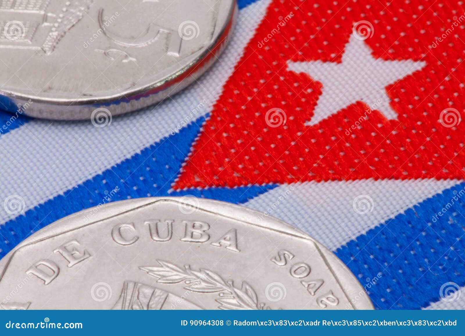 Detail of Cuban Coin and Flag Stock Photo - Image of close, circle ...