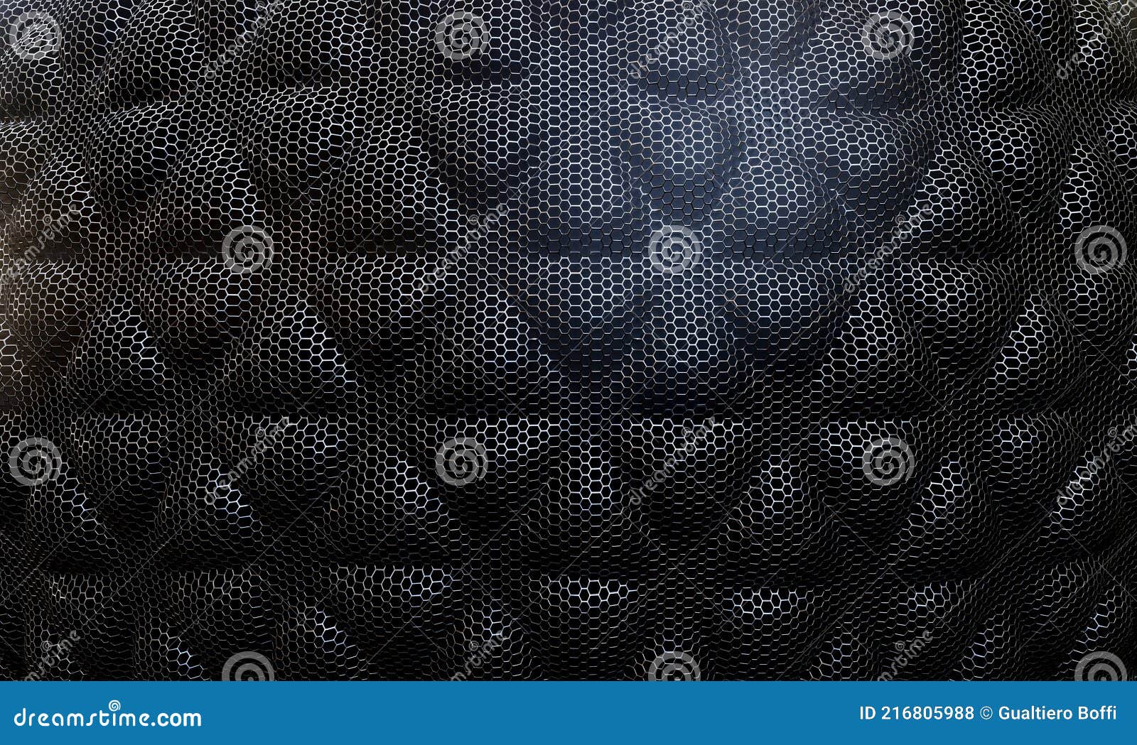 Detail of a Curved Perforated Sheet on a Black Background Stock ...