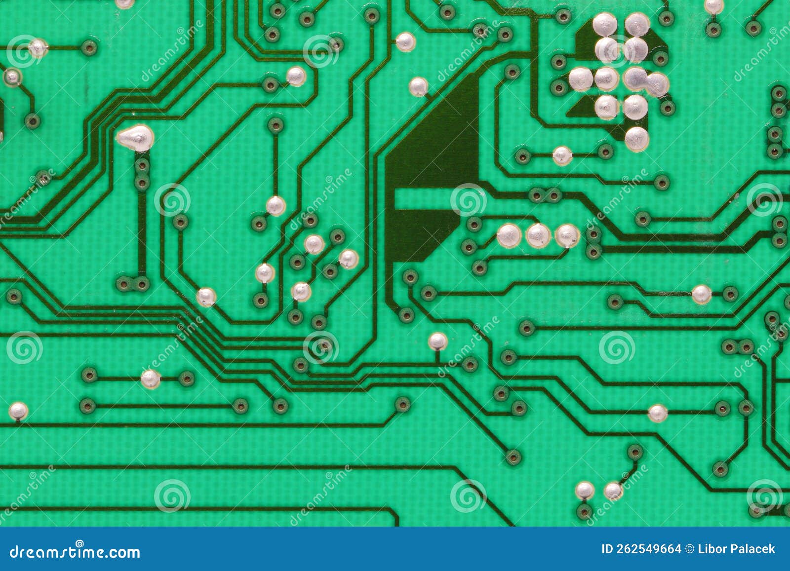 Detail of a Cutout from a Printed Circuit Board. Micro Electronics ...