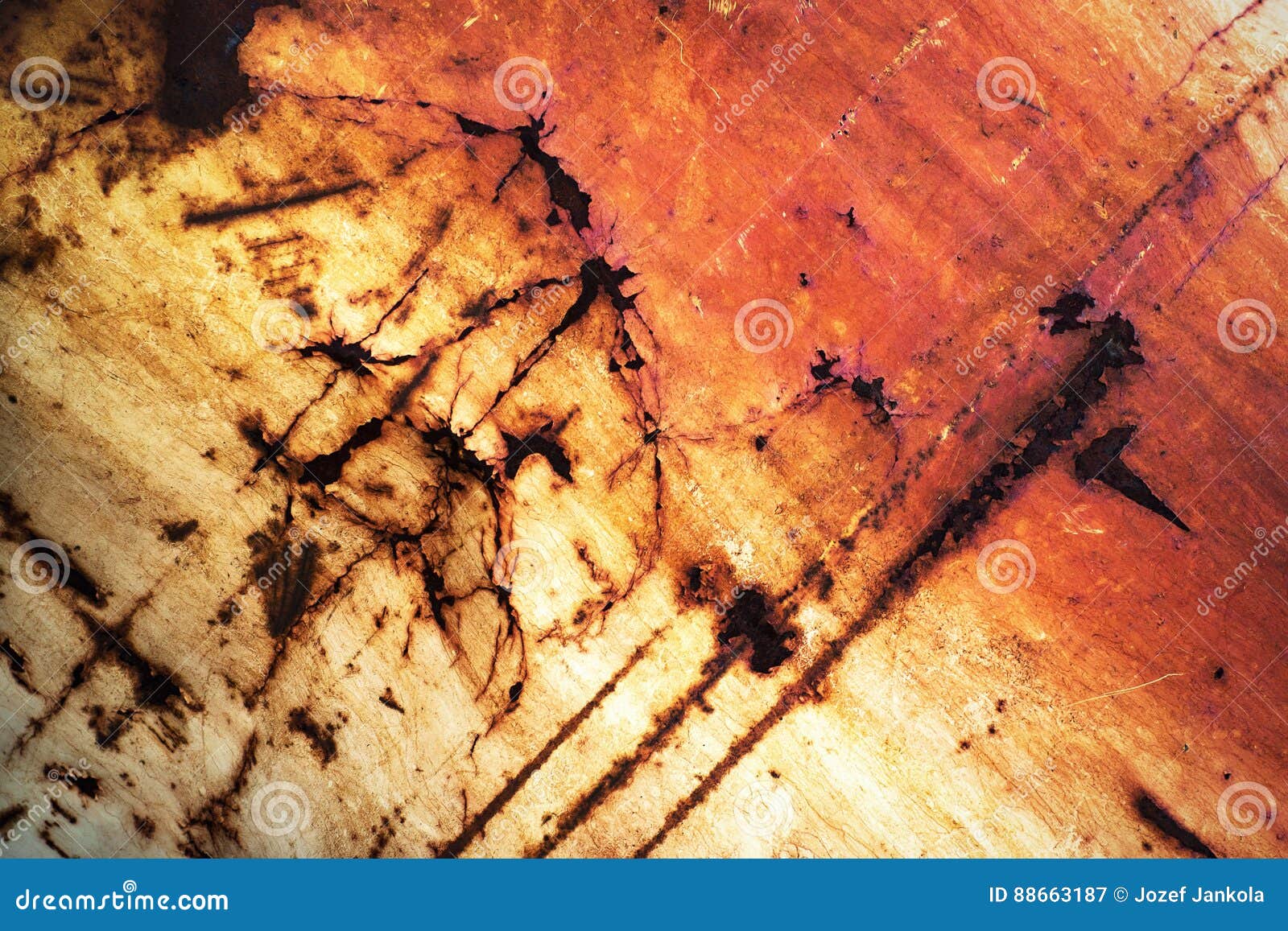 Detail Damaged Paint on Metal Stock Image - Image of dark, yellow: 88663187