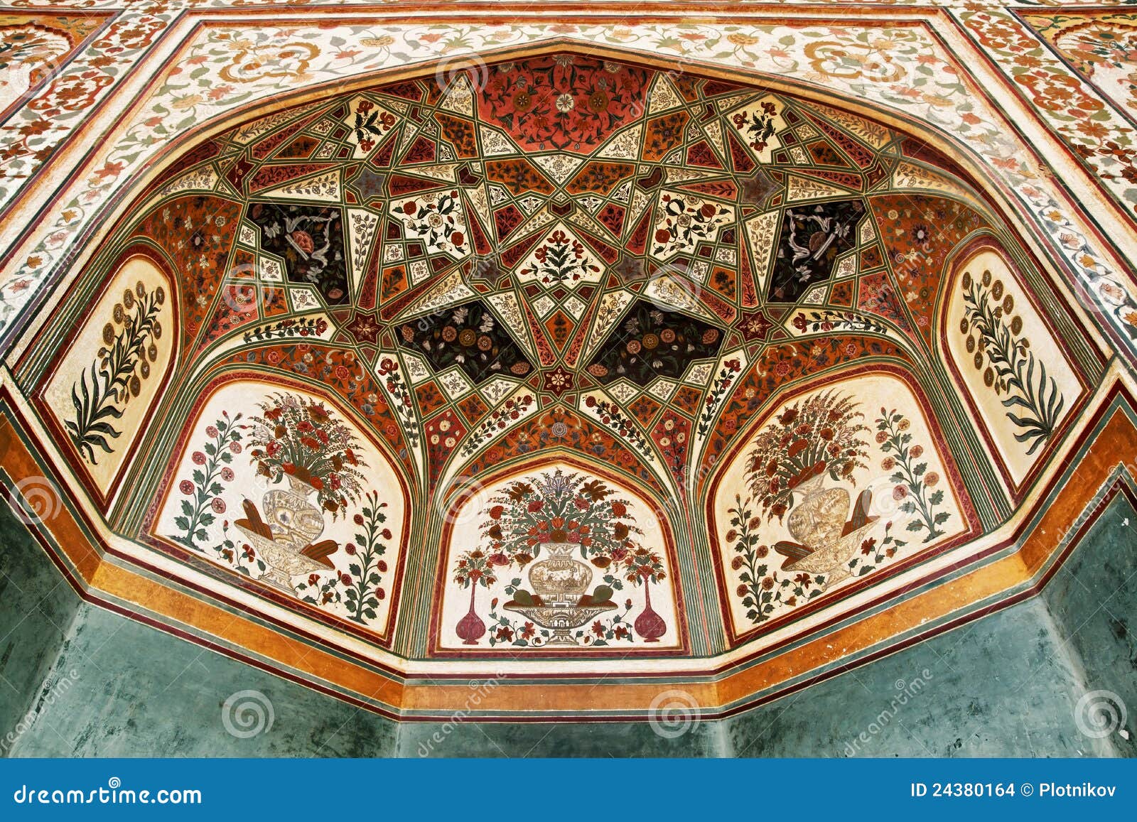 Detail of Decorated Gateway. Amber Fort Stock Photo - Image of exterior ...