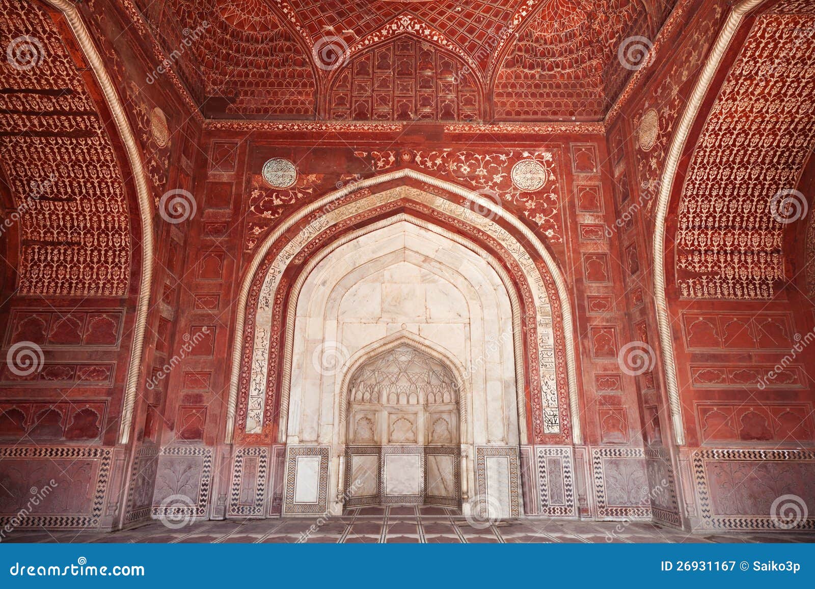 Detail of Decorating the Taj Mahal Stock Image - Image of monument ...