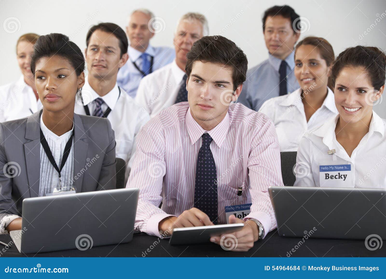 Detail of Delegates Listening To Presentation at Conference Stock Photo ...