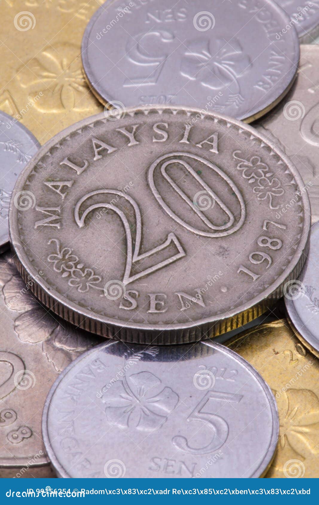 Detail of Different Malaysian Ringgit Coins Stock Photo - Image of ...