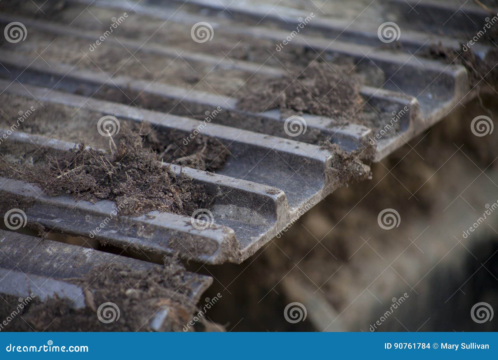 Detail of Dirty Tread of a Digger or Bulldozer Stock Photo - Image of ...
