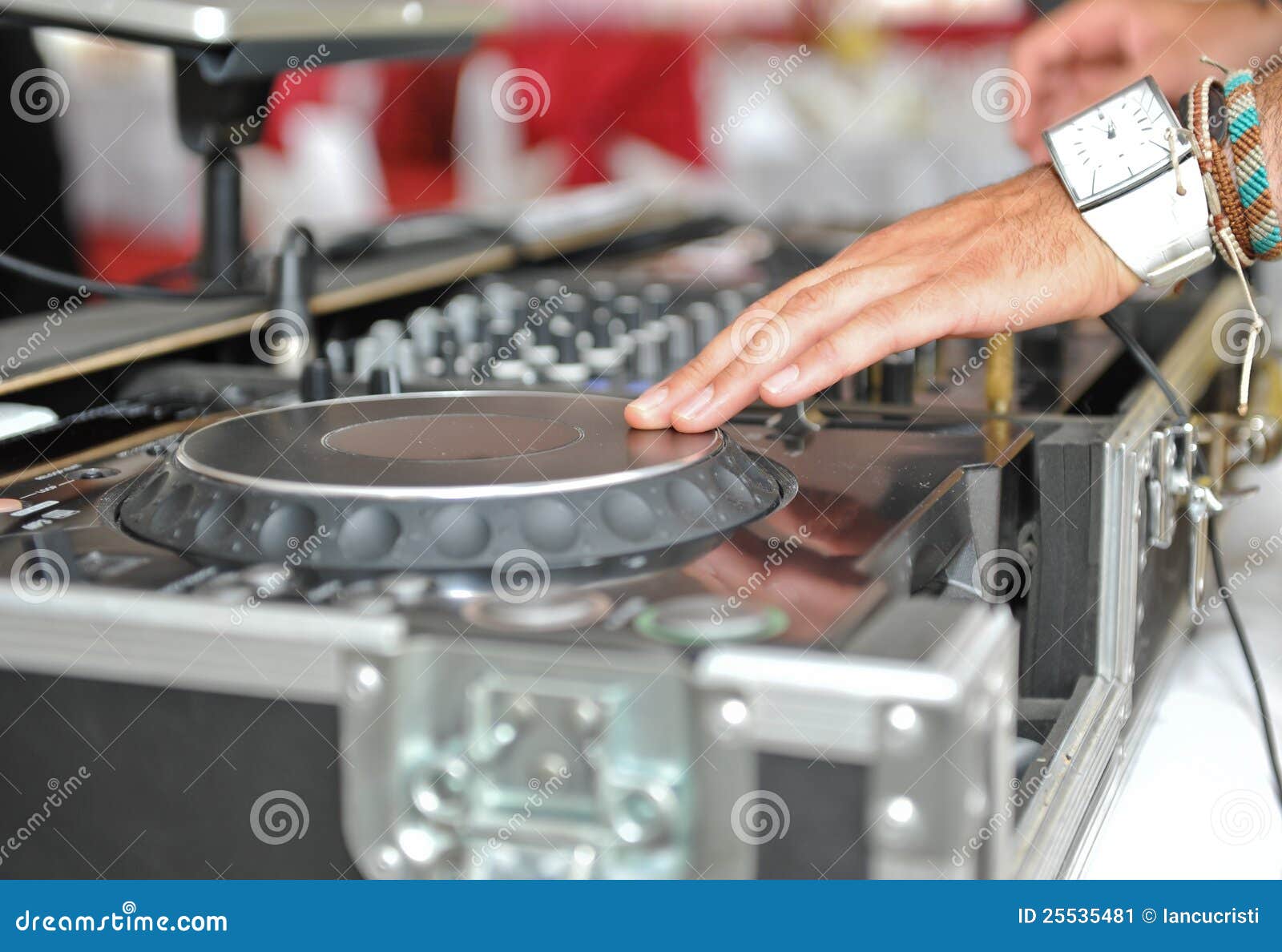 Detail of a dj hands stock image. Image of club, nightlife - 25535481