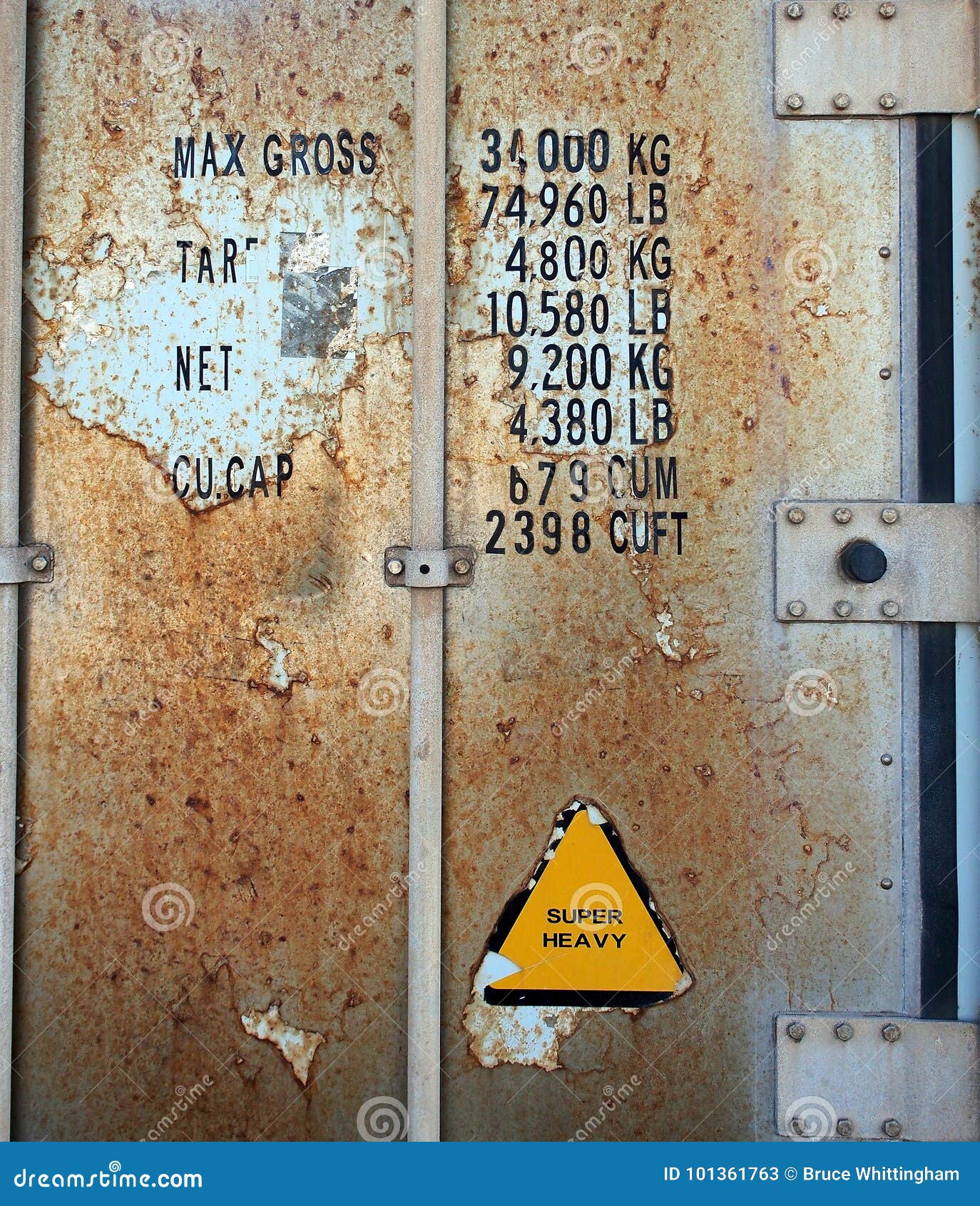 Detail Of Doors, Rusted Shipping Container Stock Image | CartoonDealer ...