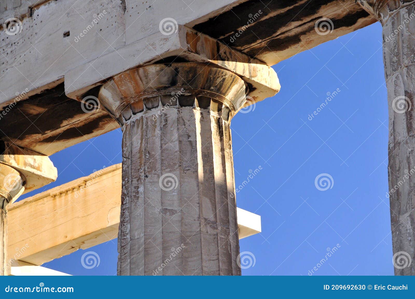 Detail of the Doric Order of the Columns of the Parthenon, Athens ...