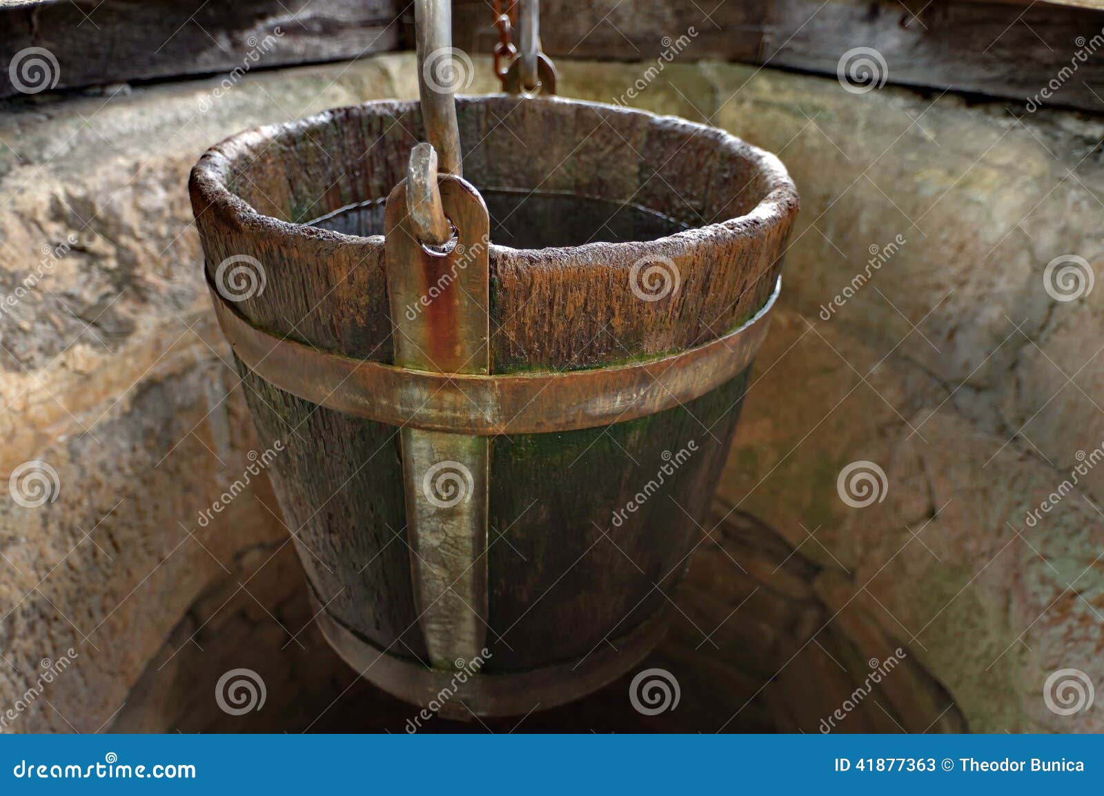 Traditional Draw-well with Wooden Bucket Stock Image - Image of farm ...