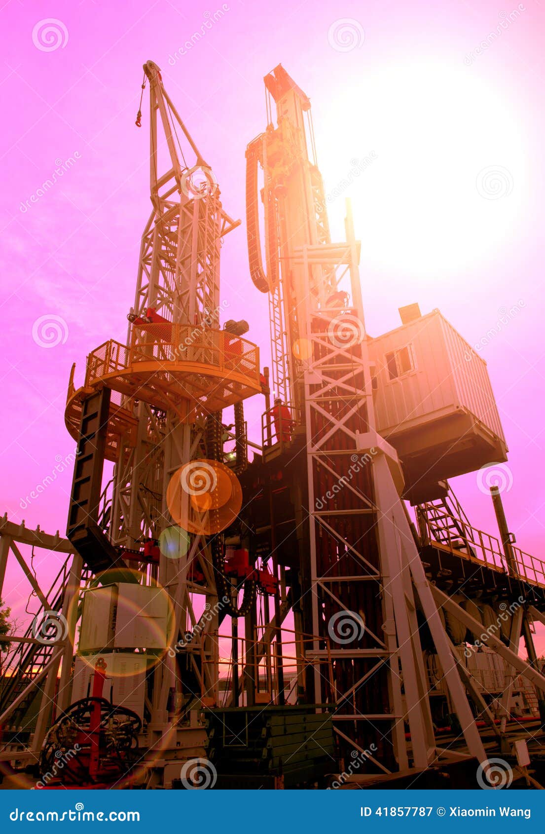 Detail of drilling rig stock image. Image of borehole - 41857787