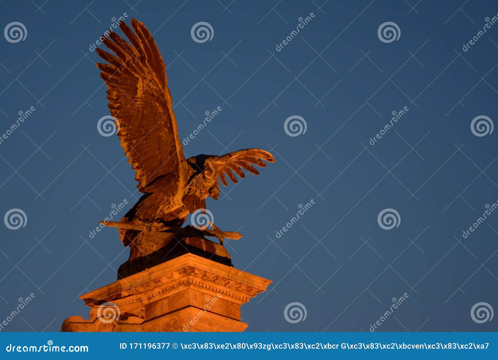 Detail from the Eagle Statue at Buda Castle, Budapest, Hungary Stock ...