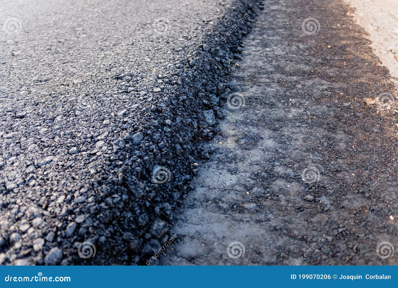 Detail of the Edge of a Freshly Paved Road Stock Photo - Image of ...