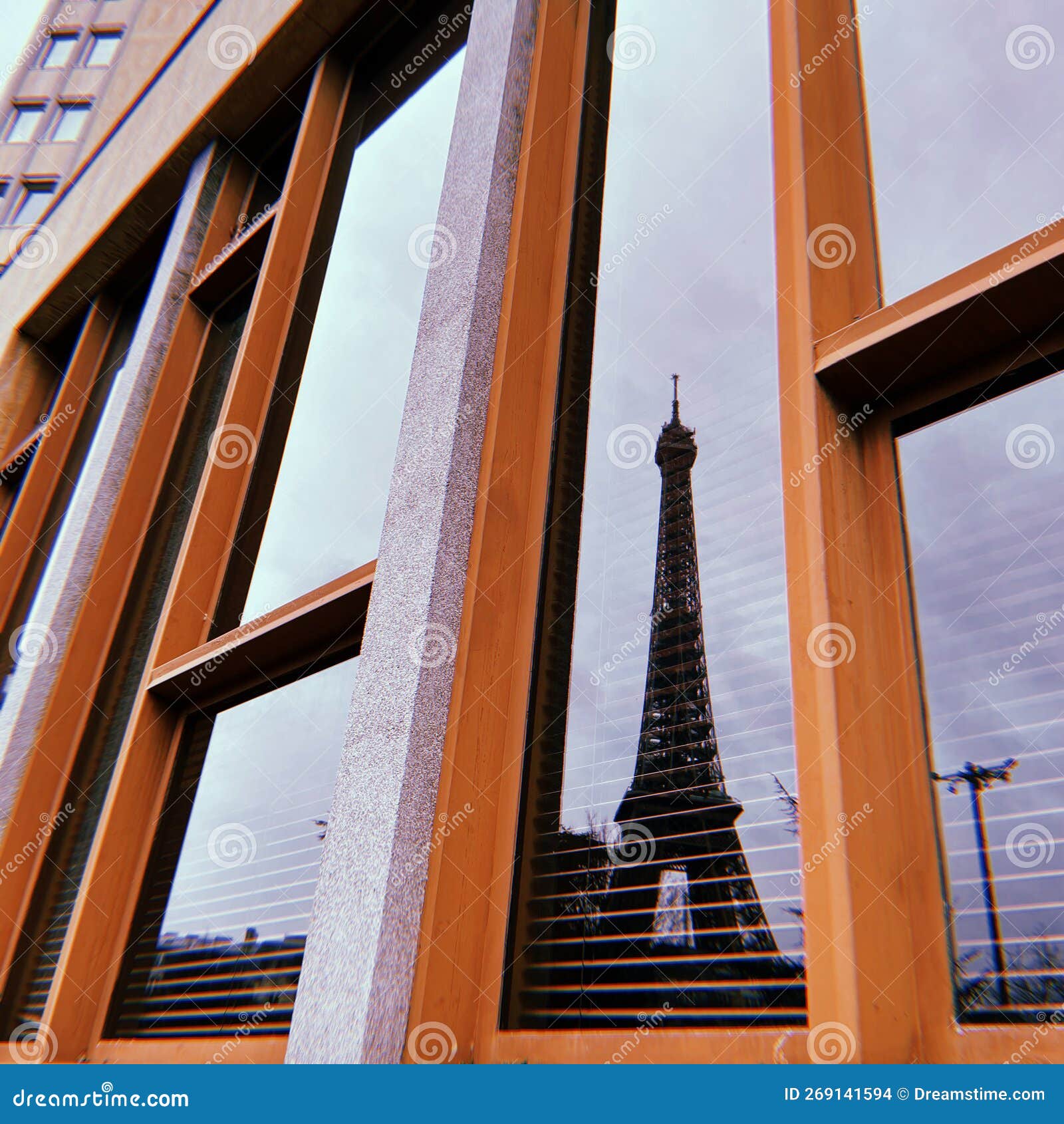 Tower Mirrored In Glass Steel Building Royalty-Free Stock Photo ...