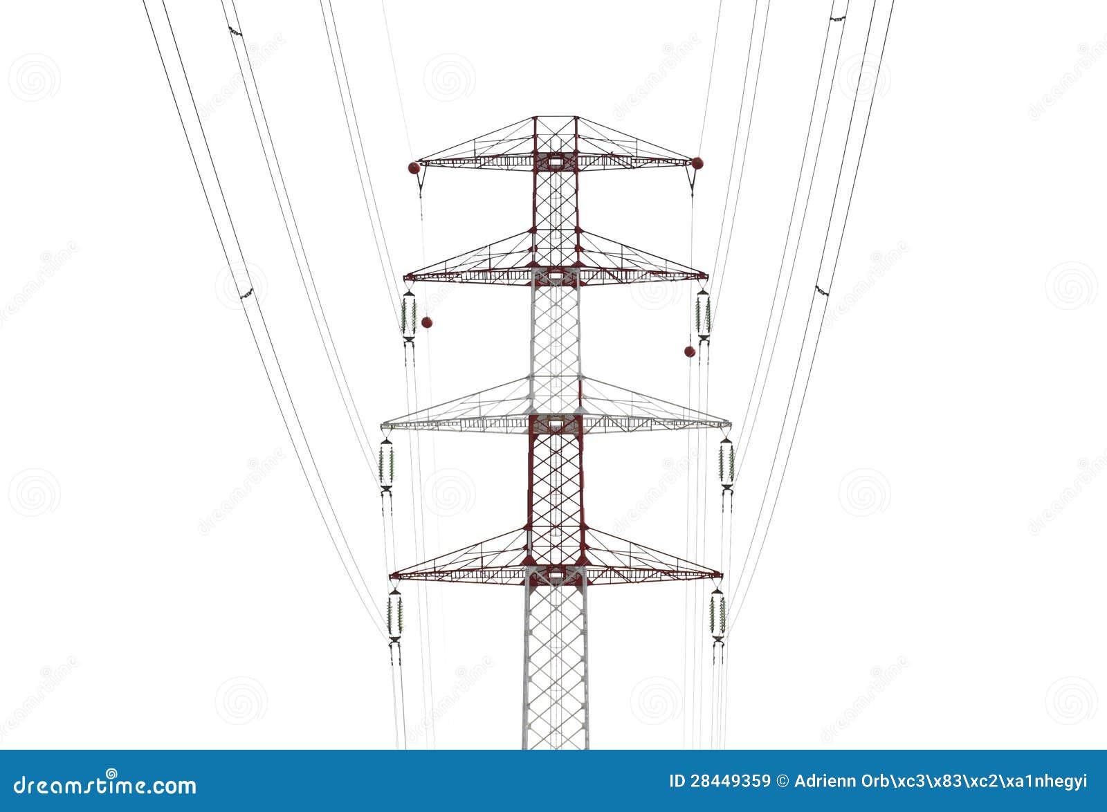 Detail of Electricity Pylon Against Stock Image - Image of ...