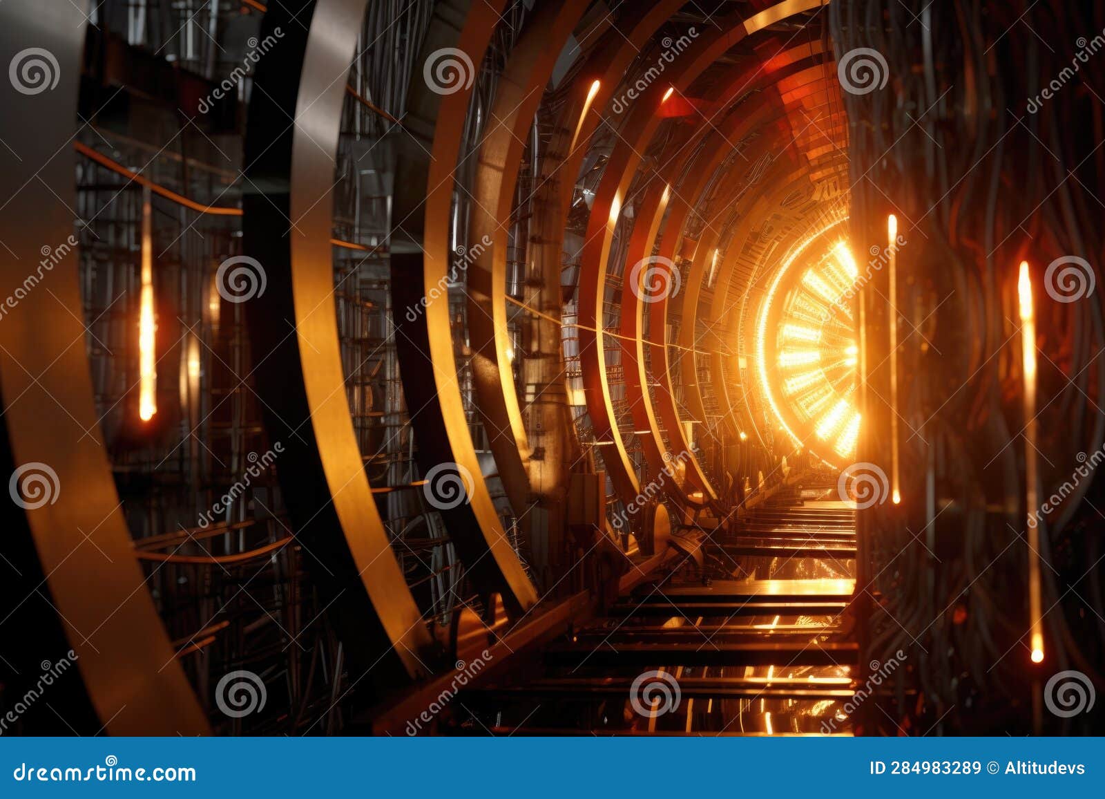 Detail of Electromagnets and Beam Tubes Inside Accelerator Stock ...