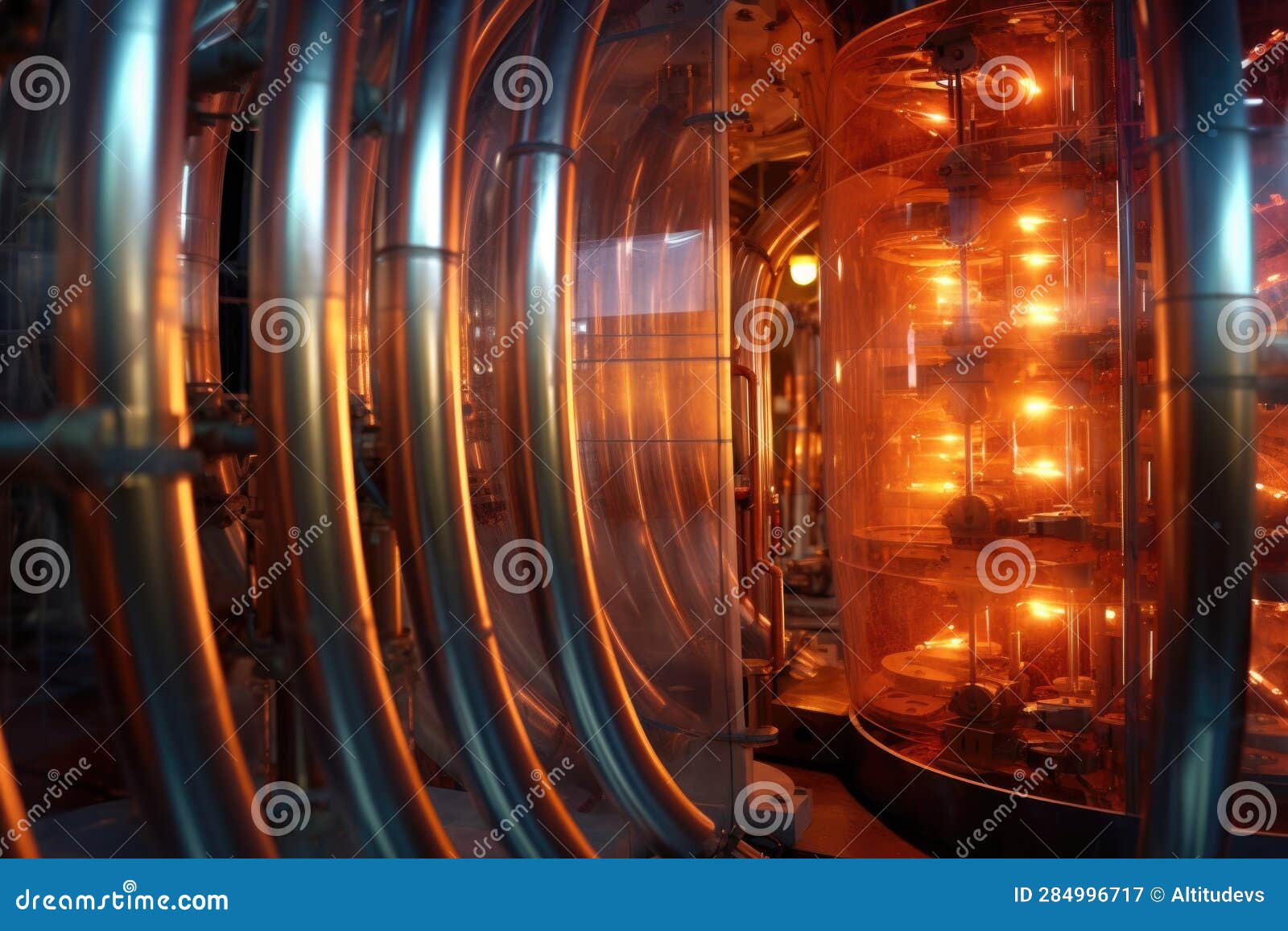 Detail of Electromagnets and Beam Tubes Inside Accelerator Stock ...