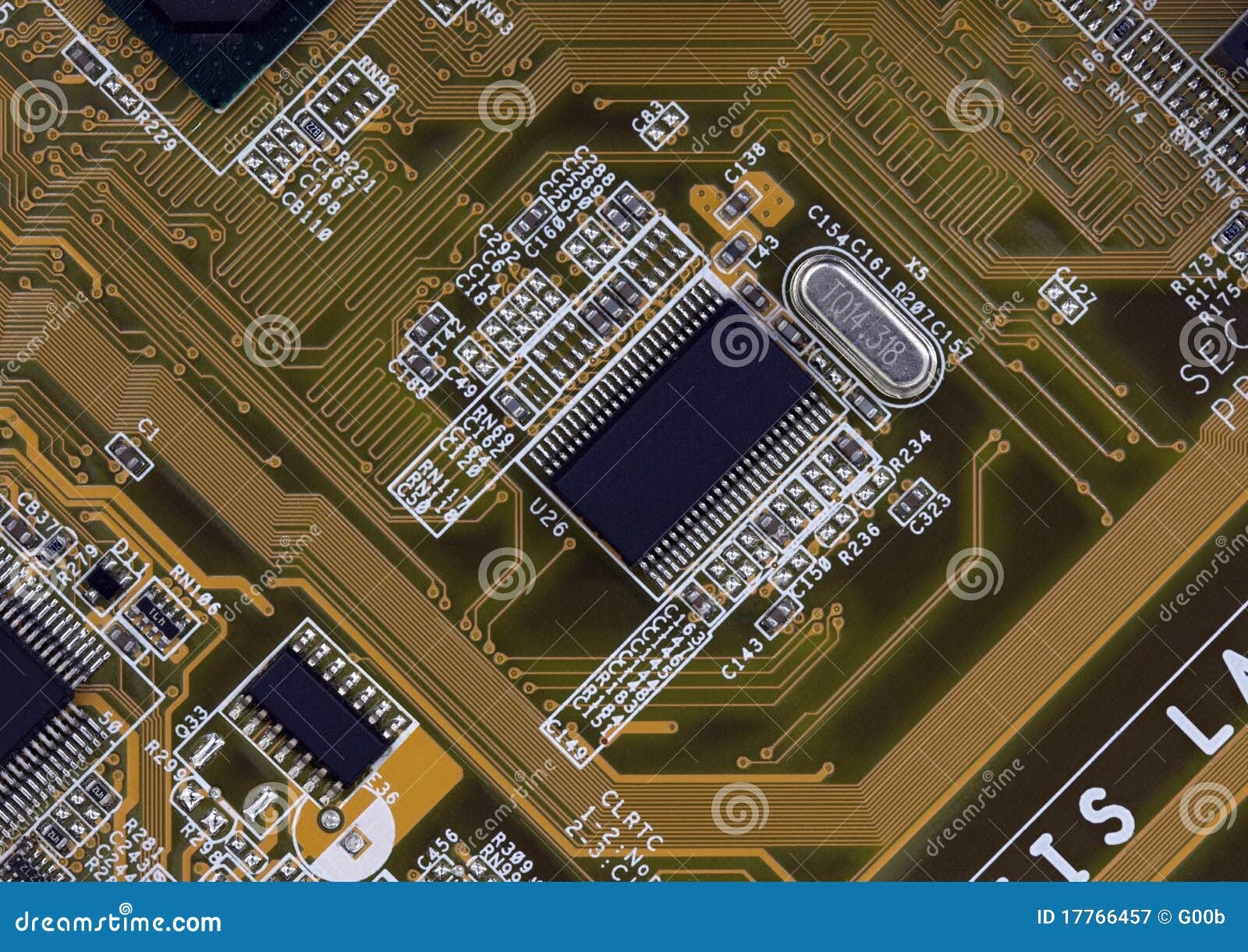 Detail of an Electronic Board Stock Image - Image of science, memory ...