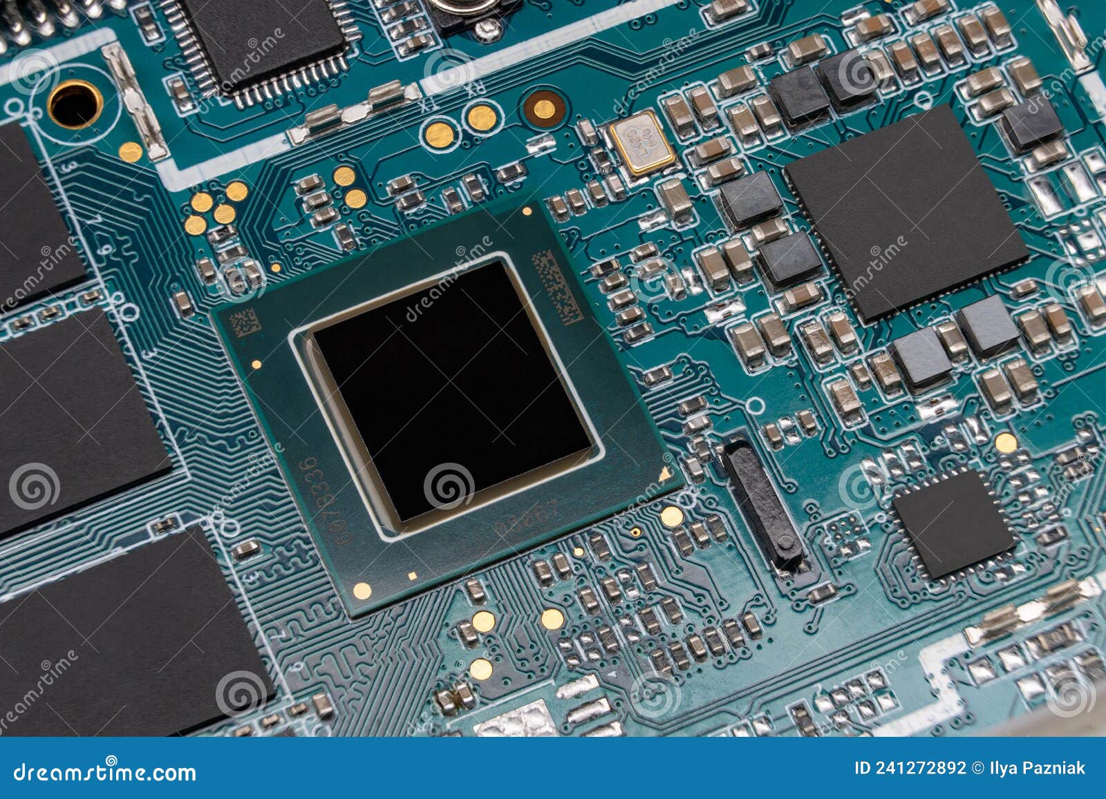 Detail of Electronic Board of Computer. Close-up of Electronic Circuit ...