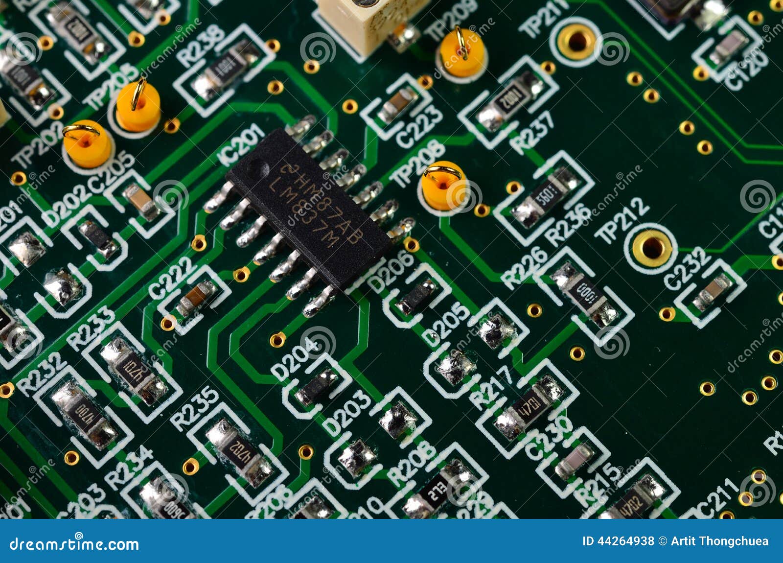 Detail of an Electronic Printed Circuit Board Stock Photo - Image of ...