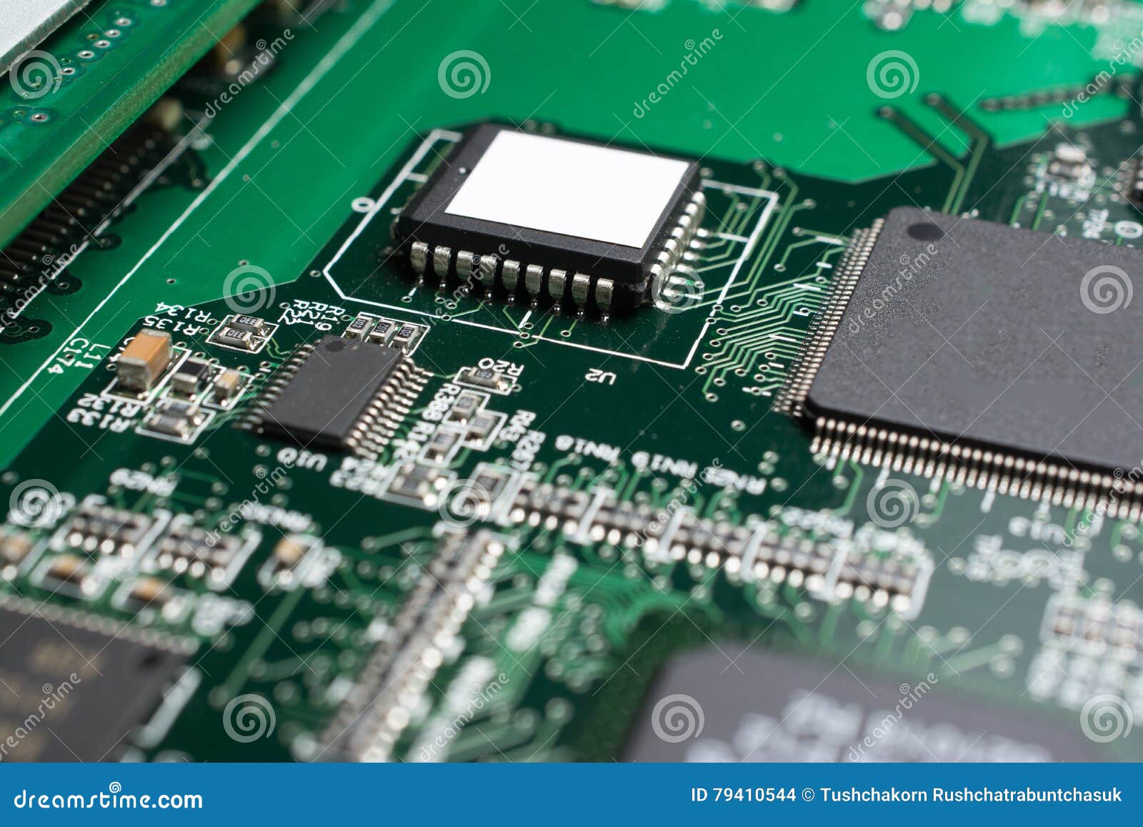 Detail of an Electronic Printed Circuit Board Stock Photo - Image of ...