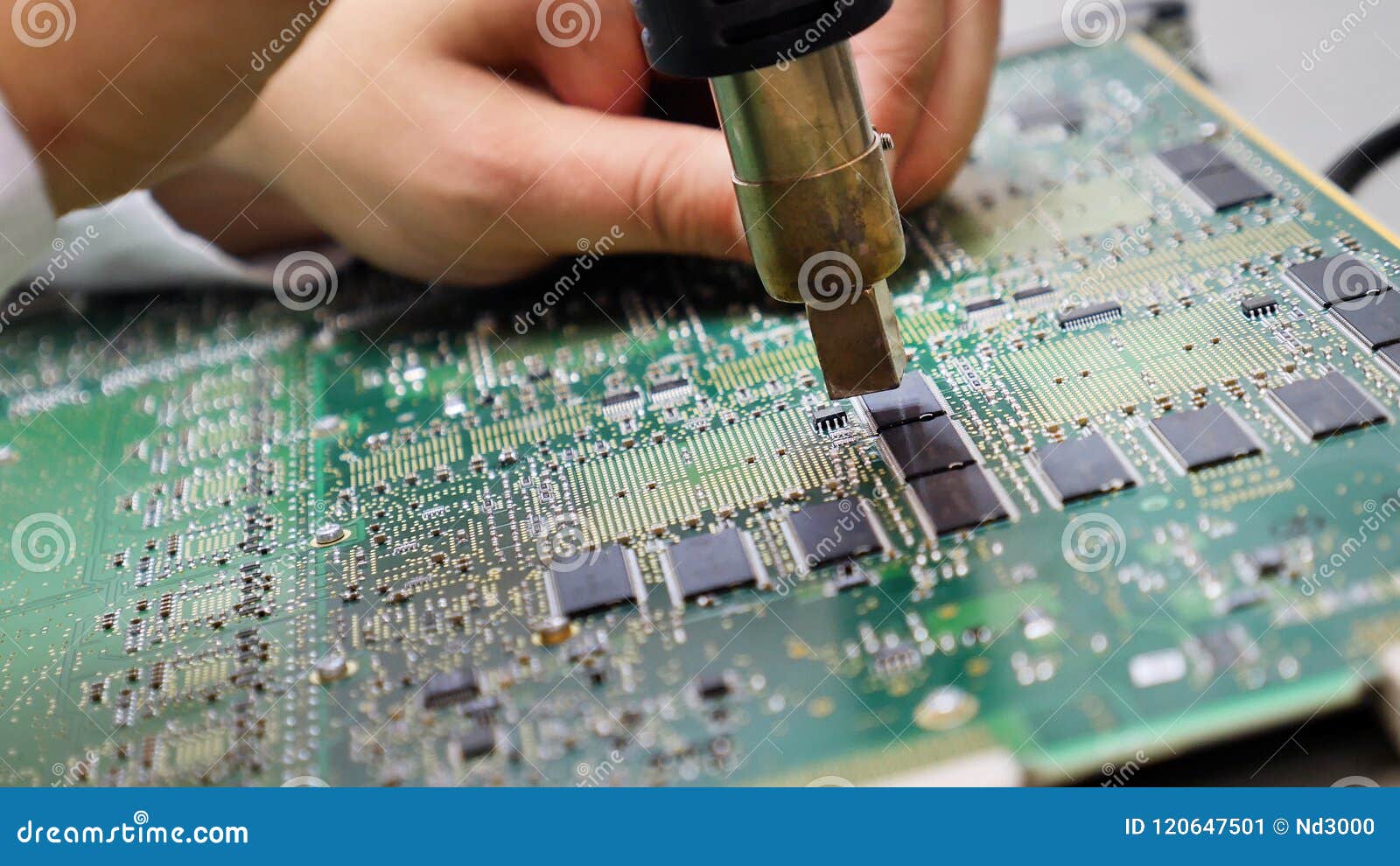 Electronic Printed Circuit Board with Many Electrical Components Stock ...