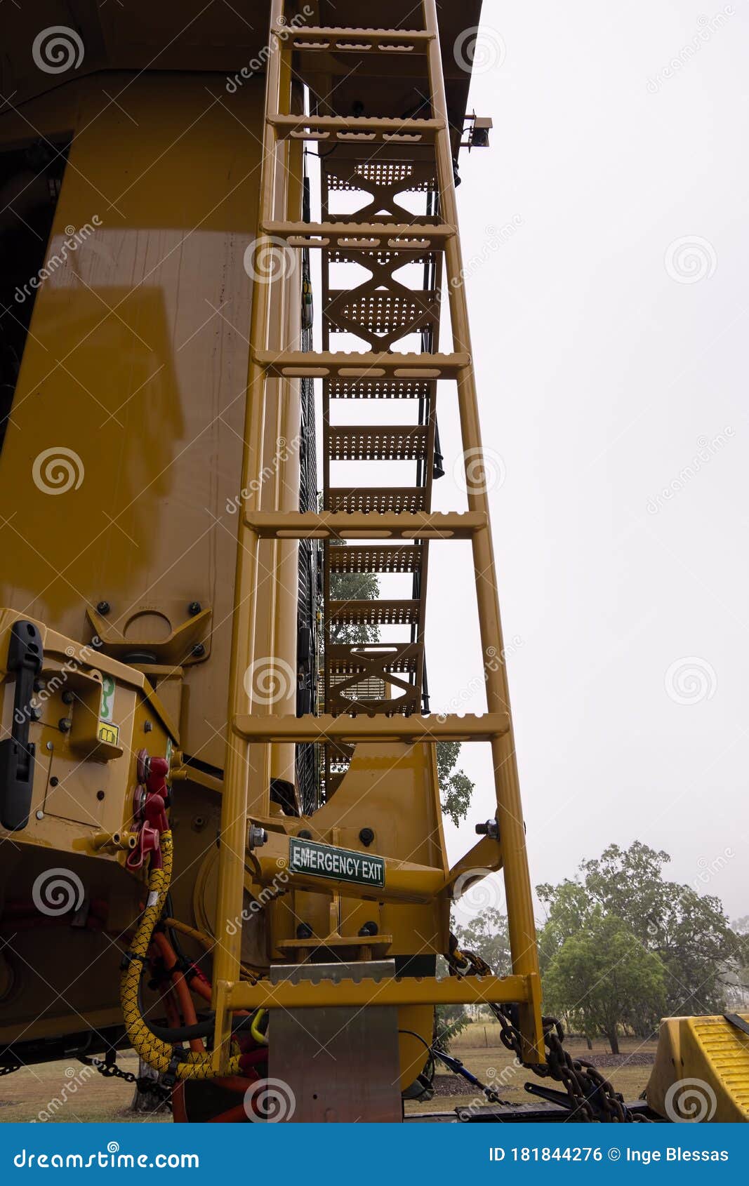 Detail of Emergency Exit Ladders on Huge Mining Dump Truck Editorial ...