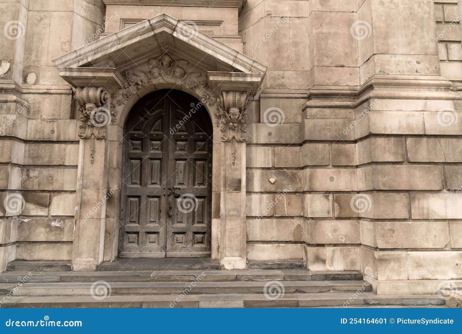Detail Historic Building Canopy Rectangular Facade Door Stock Image ...