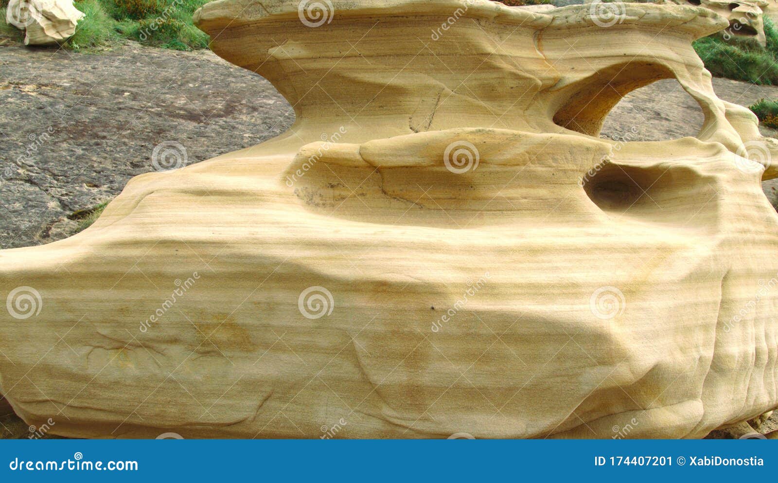 Detail of the Erosion of a Limestone on the Mountain Stock Image ...