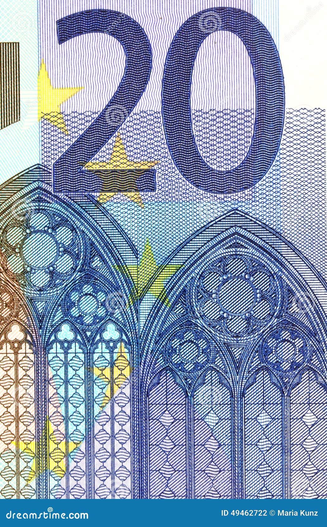 Detail of 20 euro banknote stock photo. Image of capital - 49462722
