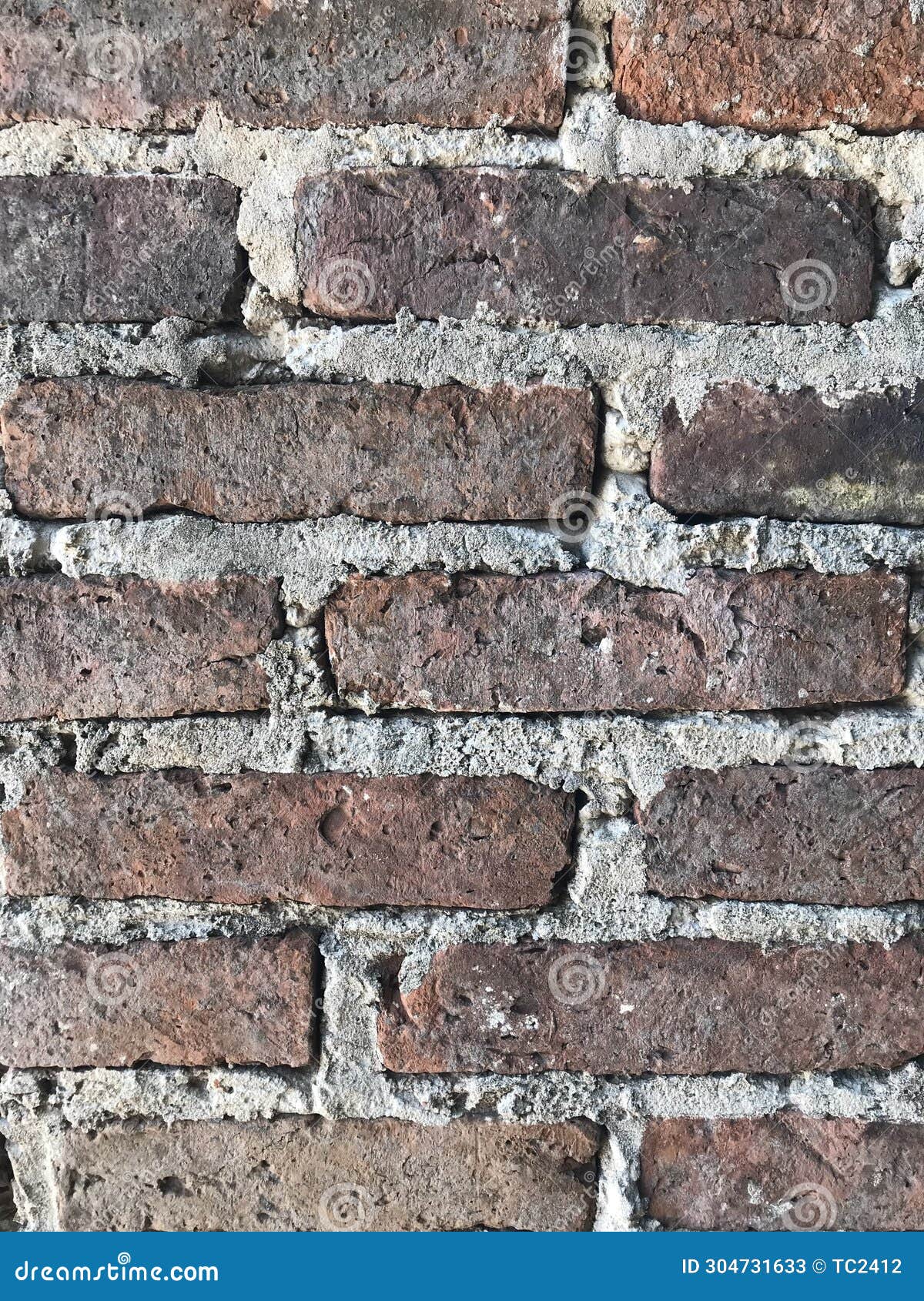 Detail of an Exposed Brick Wall Stock Image - Image of material ...
