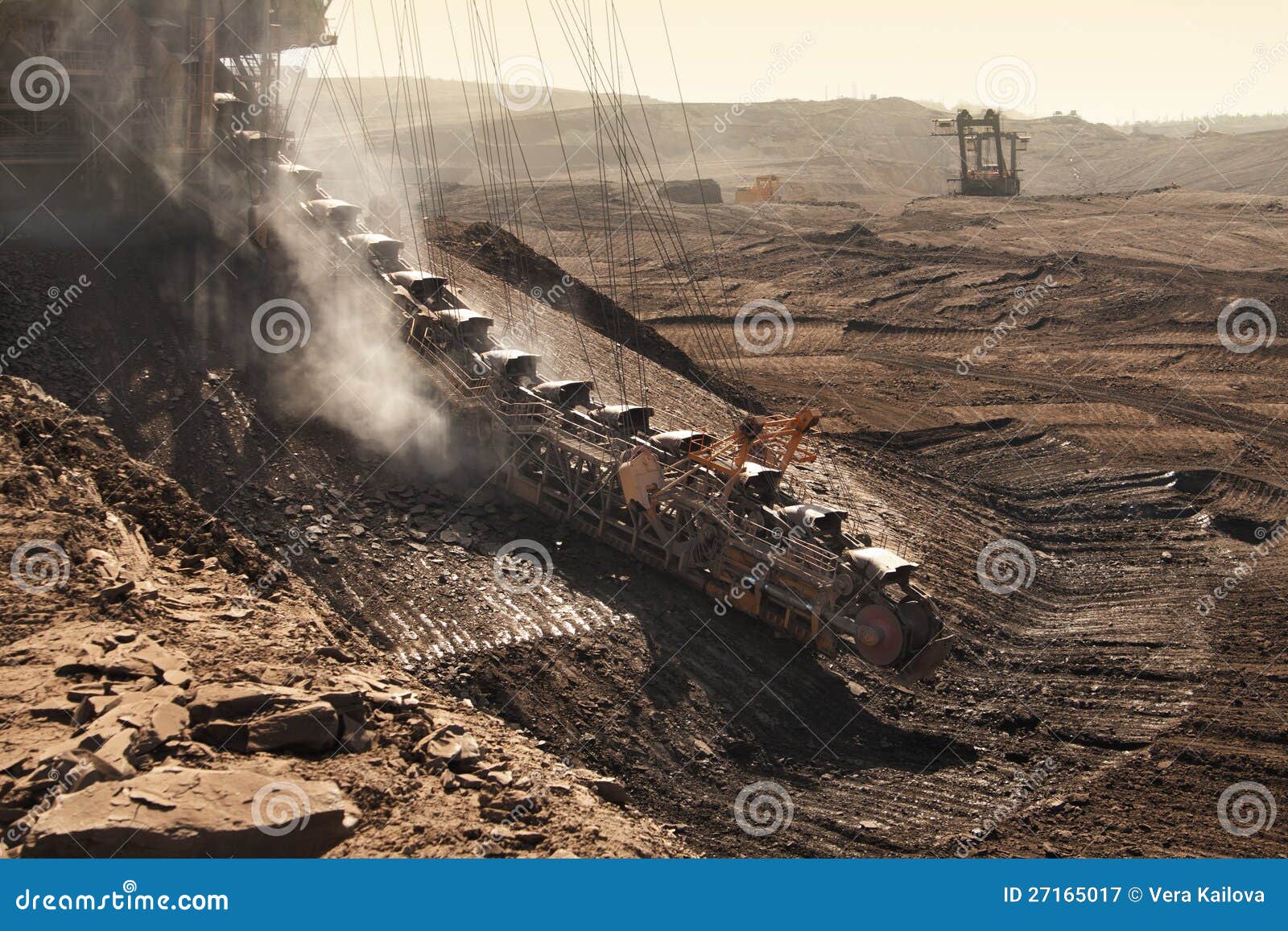 Detail of Extractive Machines in Opencast Mine Stock Image - Image of ...