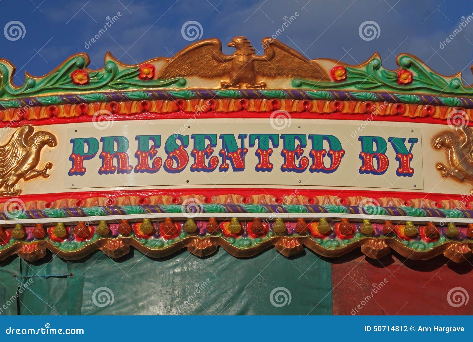 Detail of Fairground Ride with Lettering Stock Photo - Image of ...