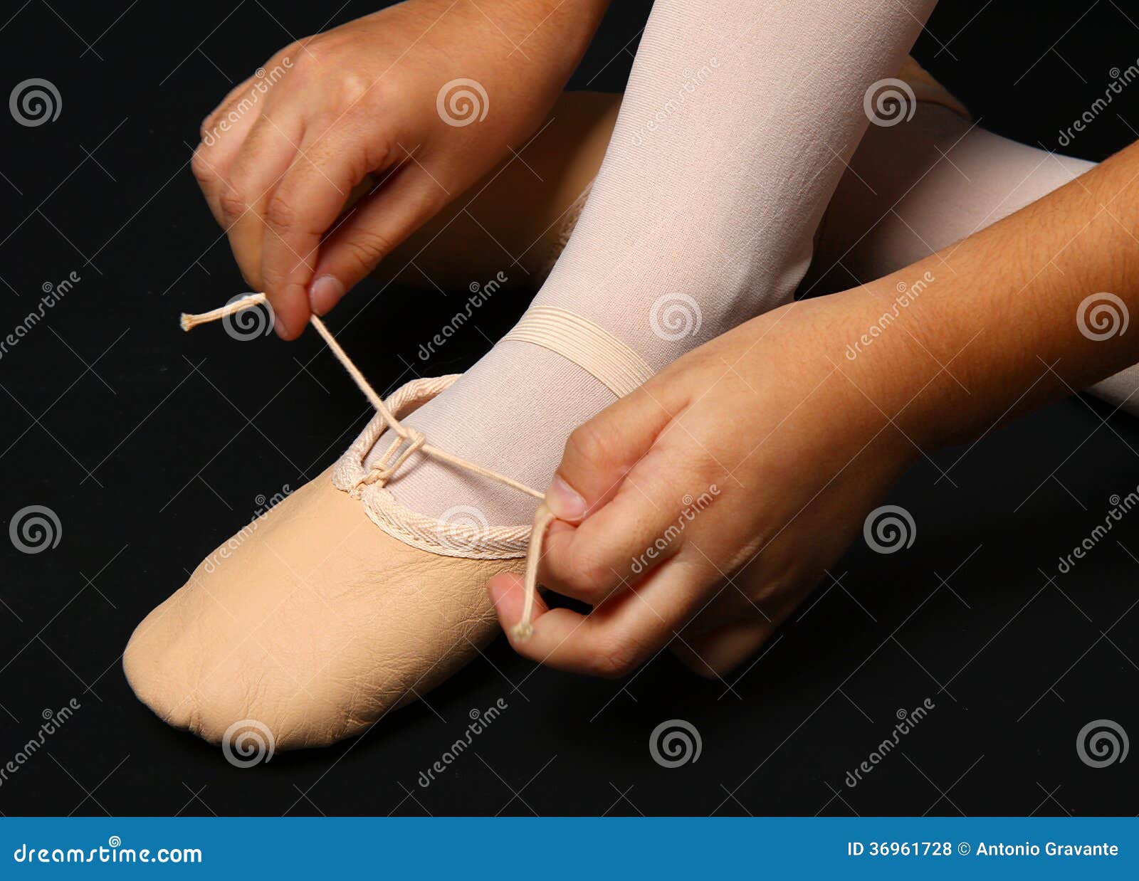 Detail of the Feet of a Dancer with Demi-pointe Stock Photo - Image of ...